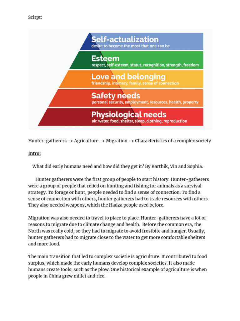 World History - Paper Slide Video Project Script | PDF | Hunter ...
