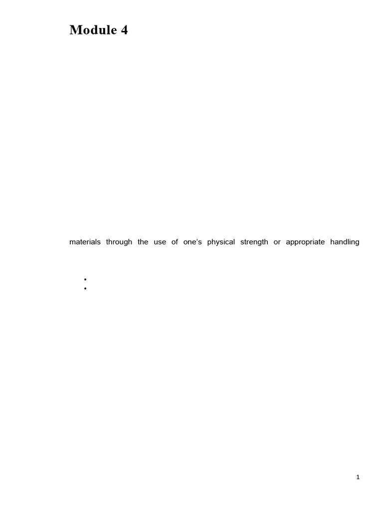 Safe Materials Handling Techniques | PDF | Career & Growth | Wellness