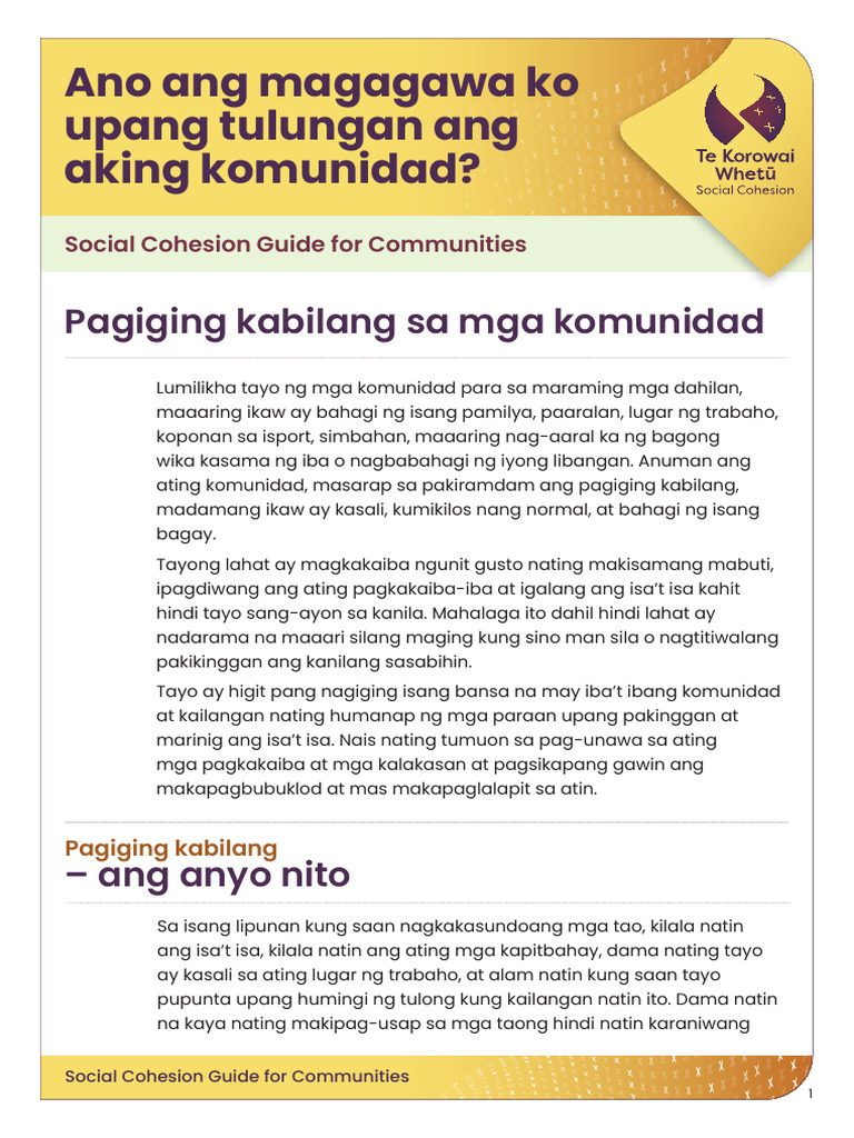 Communities Infosheet Tagalog v2 | PDF