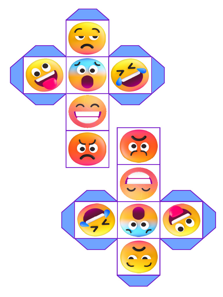 Emoji Ice Breaker Dice Cutout Worksheet (21.5 X 33 CM) | PDF