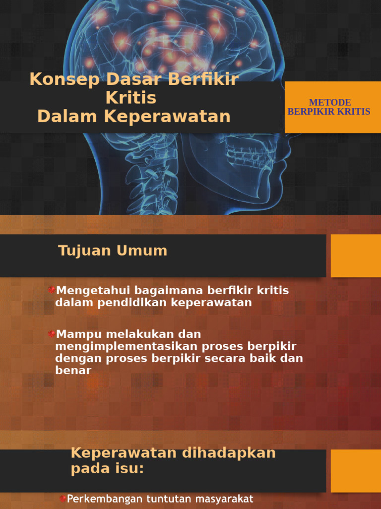 Berpikir Kritis dalam Keperawatan | PDF | Karier & Perkembangan