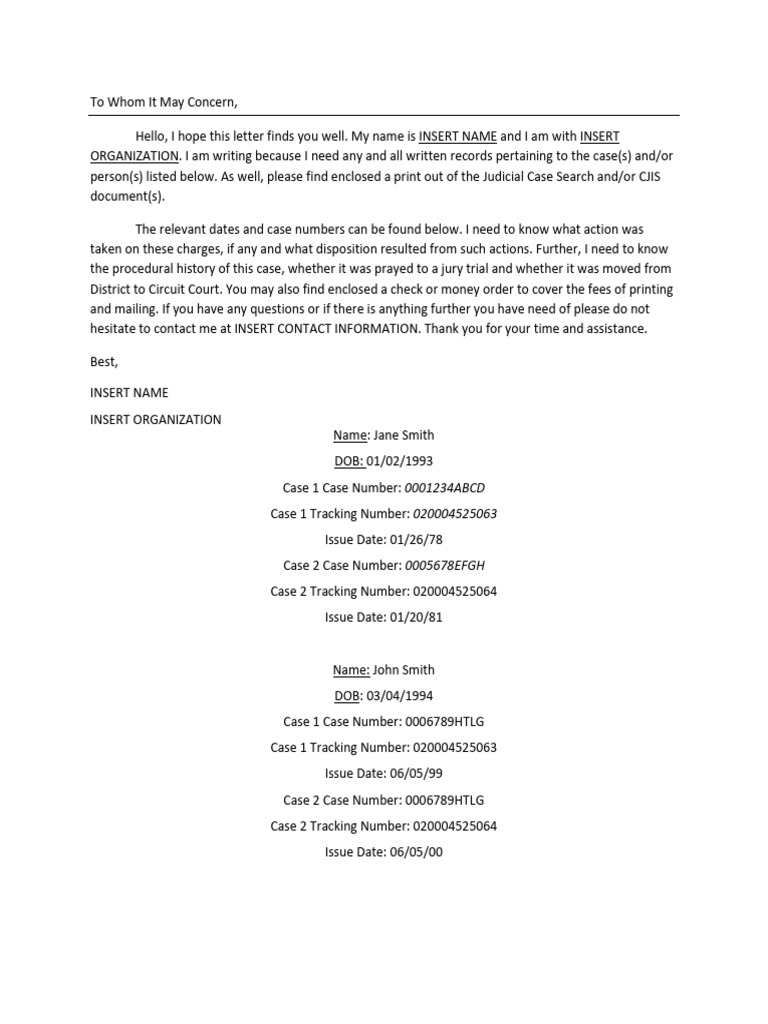 Disposition-Requests-template | PDF