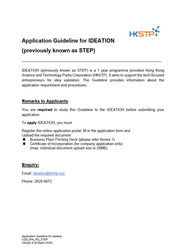 Ideation Application Guideline V61 | PDF | Indemnity | Defamation