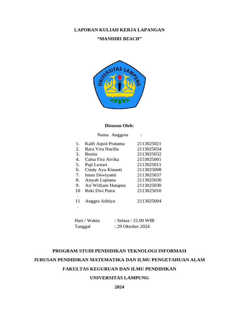 Promosi Wisata Pantai Mandiri Krui | PDF