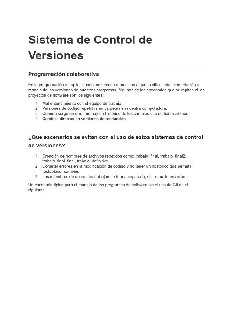 Módulo 6 - Sistema de Control de Versiones | PDF | Control de versiones | Software libre