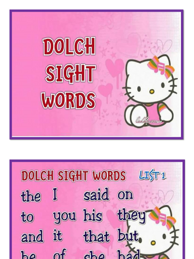 Dolch Sight Words | PDF
