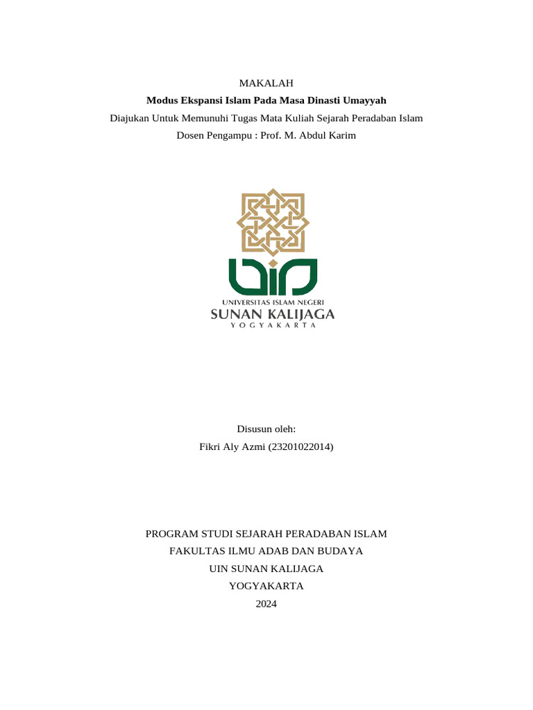 Ekspansi Islam Dinasti Umayyah: Motif dan Strategi | PDF | Sejarah