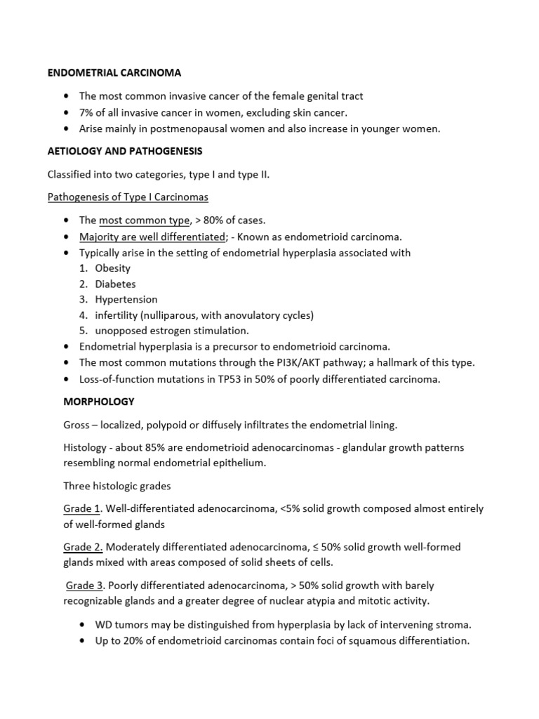FP1 CA Endometrium | PDF | Carcinoma | Neoplasms