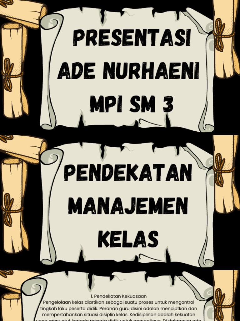 Pendekatan Manajemen Kelas Efektif | PDF