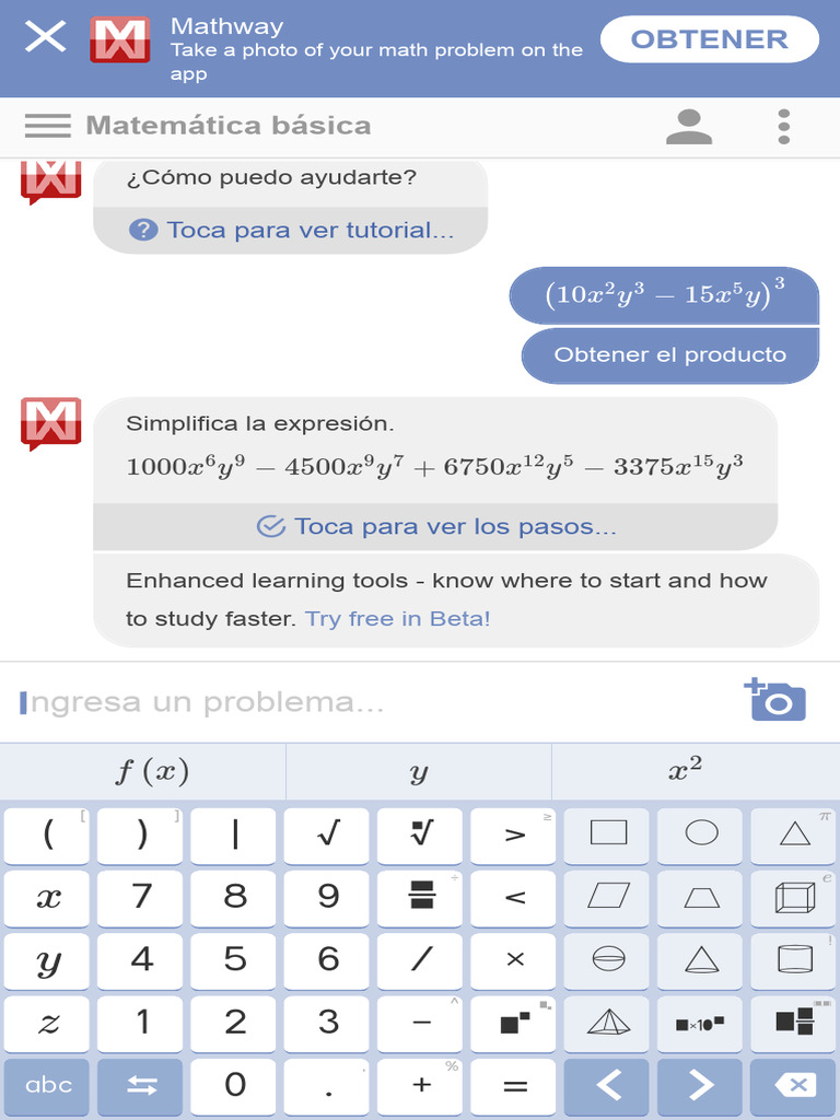 Mathway Solucionador de Problemas de Matemática Básica | PDF