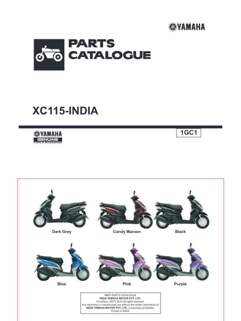 XC115 Parts Catalogue Overview | PDF | Axle | Piston