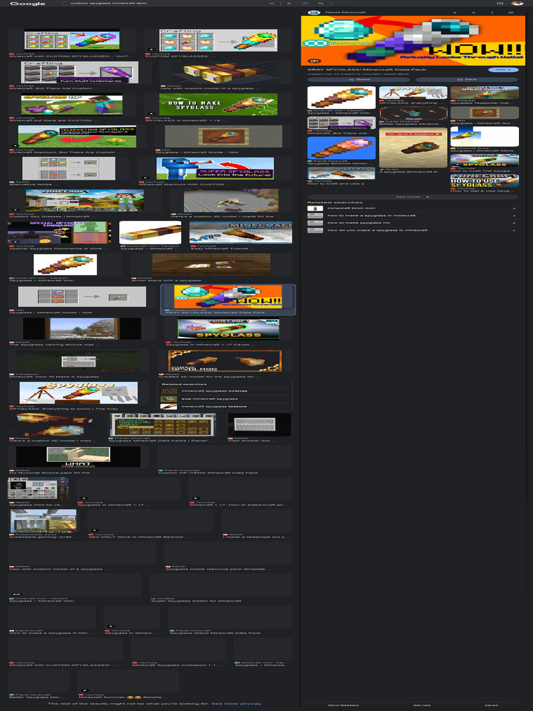Custom Spyglass Minecraft Item - Google Search | PDF | Minecraft ...