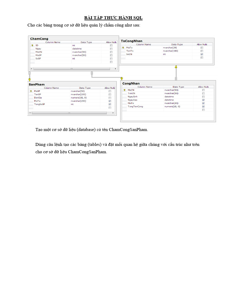 BÀI TẬP THỰC HÀNH SQL 03 - N04 | PDF
