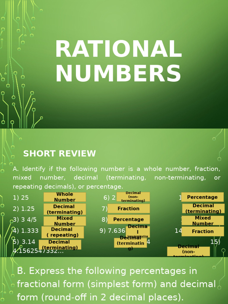 Rational Numbers | PDF | Rational Number | Decimal