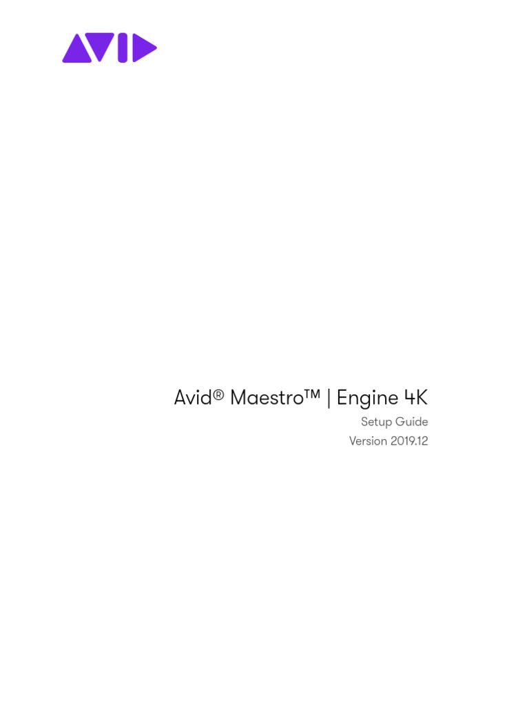 Maestro Engine 4K Setup Guide v2019.12 | PDF | Electrostatic Discharge ...