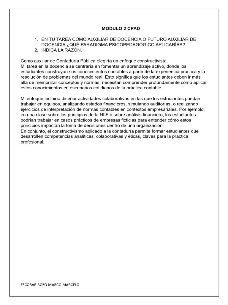 Enfoque Constructivista en Contaduría | PDF