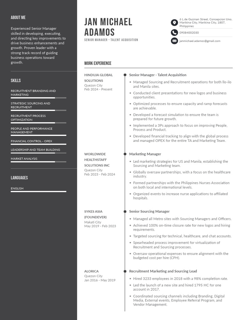 JMA CV | PDF | Recruitment | Business