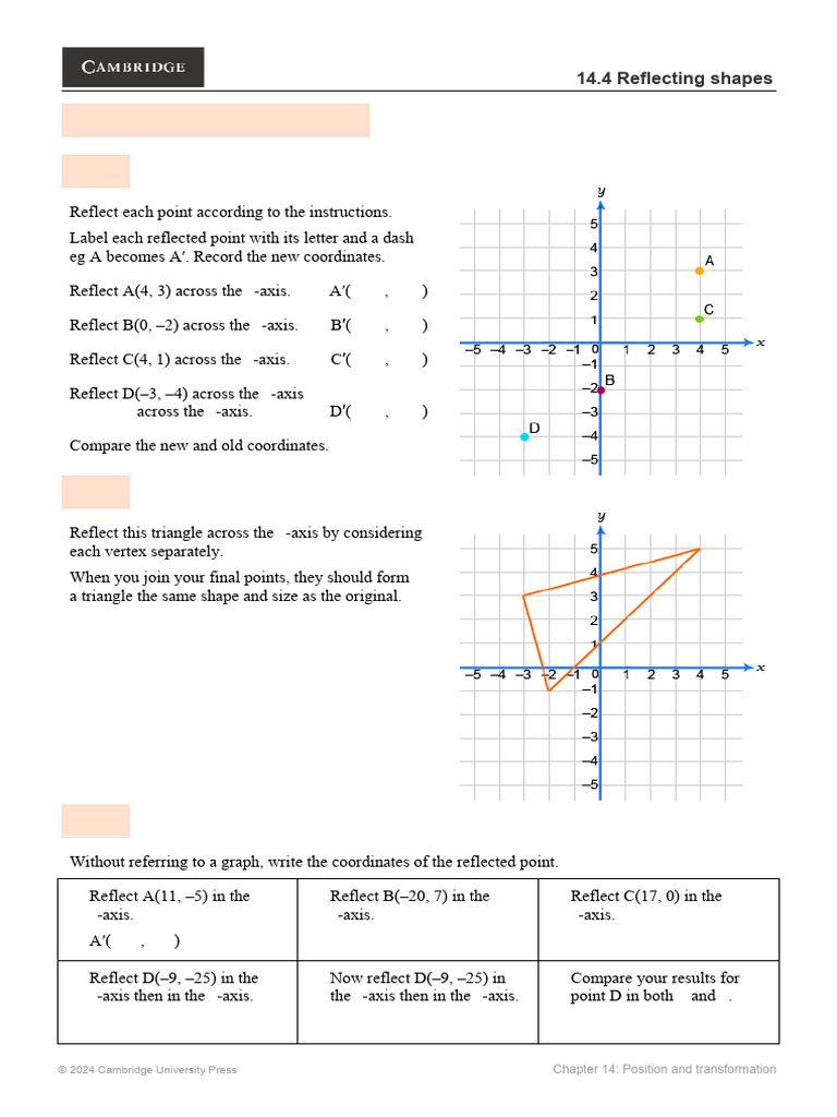 Unit 14.4 Reflections-On-The-Number-Plane | PDF