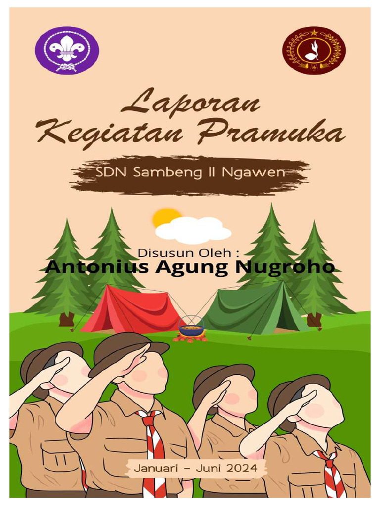 Cover Laporan Kegiatan Pramuka 2024 | PDF