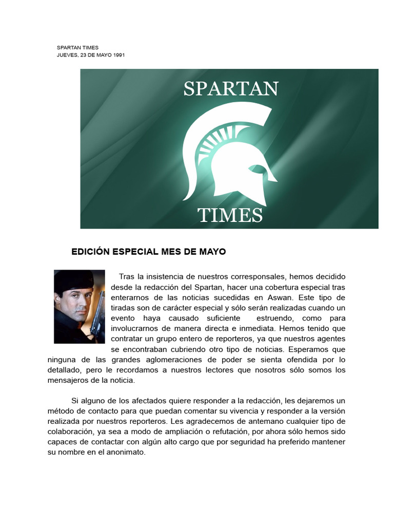 Especial Spartan | PDF | Naciones Unidas | Relaciones internacionales