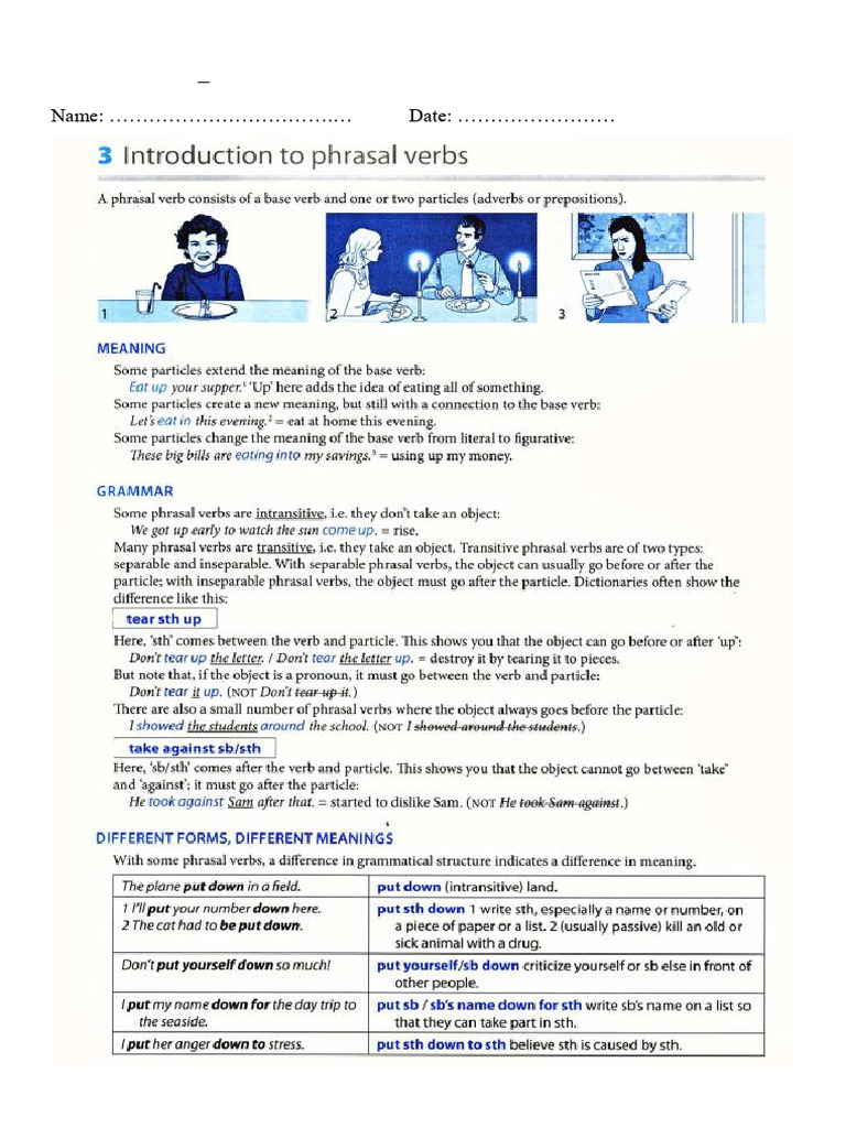 G9 - Idiom, Phrasal Verb, Collocation 3 | PDF