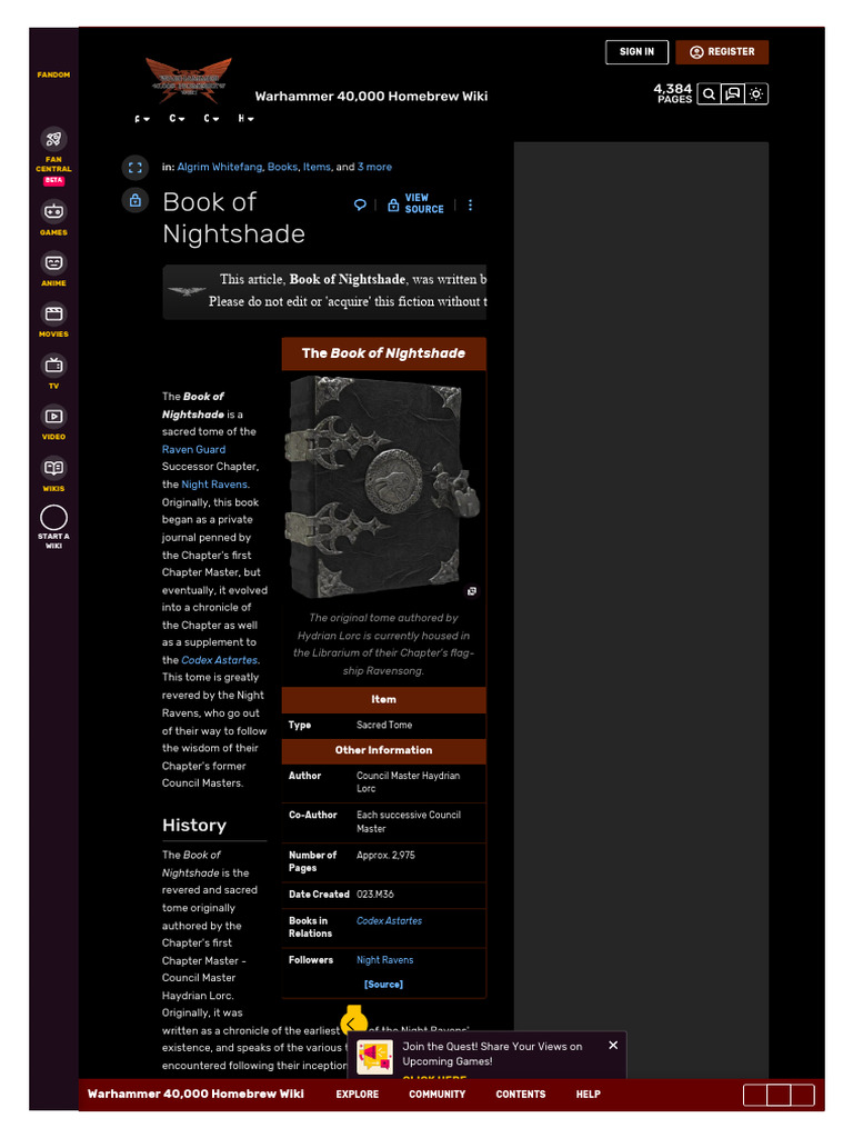 Book of Nightshade - Warhammer 40,000 | PDF