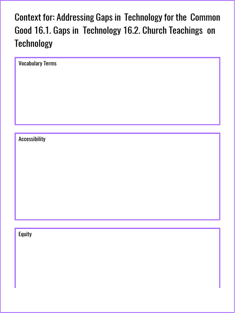 Addressing Gaps in Technology For The Common Good 16.1. Gaps in ...