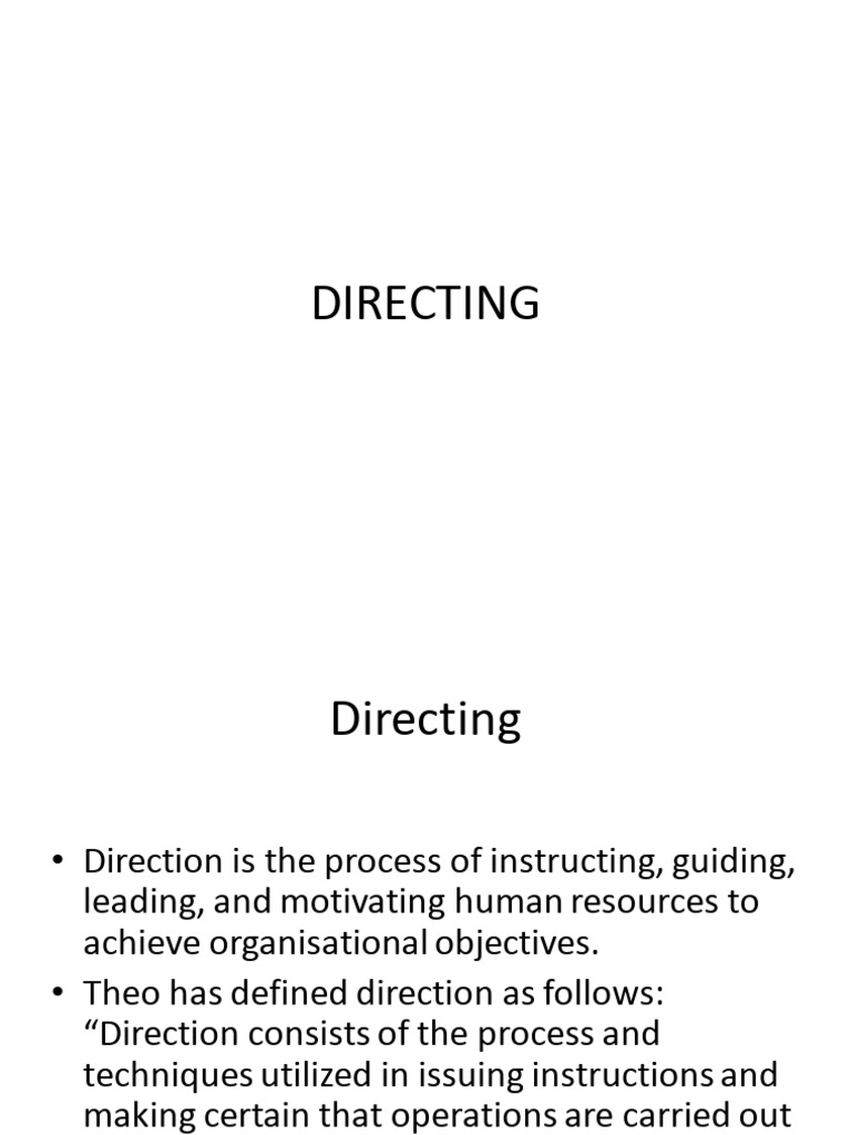 Directing | PDF | Leadership | Self Actualization