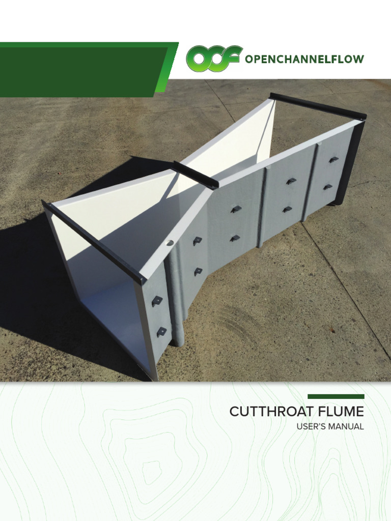 Cutthroat Flume Users Manual - Revised | PDF | Hydraulic Engineering