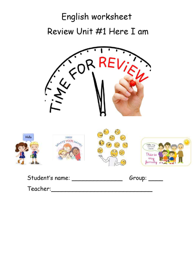 English Worksheet: Unit 1 Review | PDF | English Language | Language ...