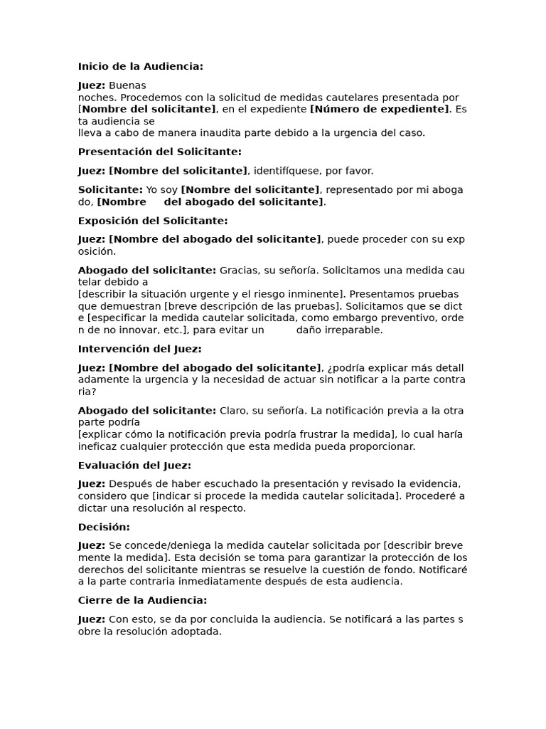 Guión 2 de Inaudita | PDF