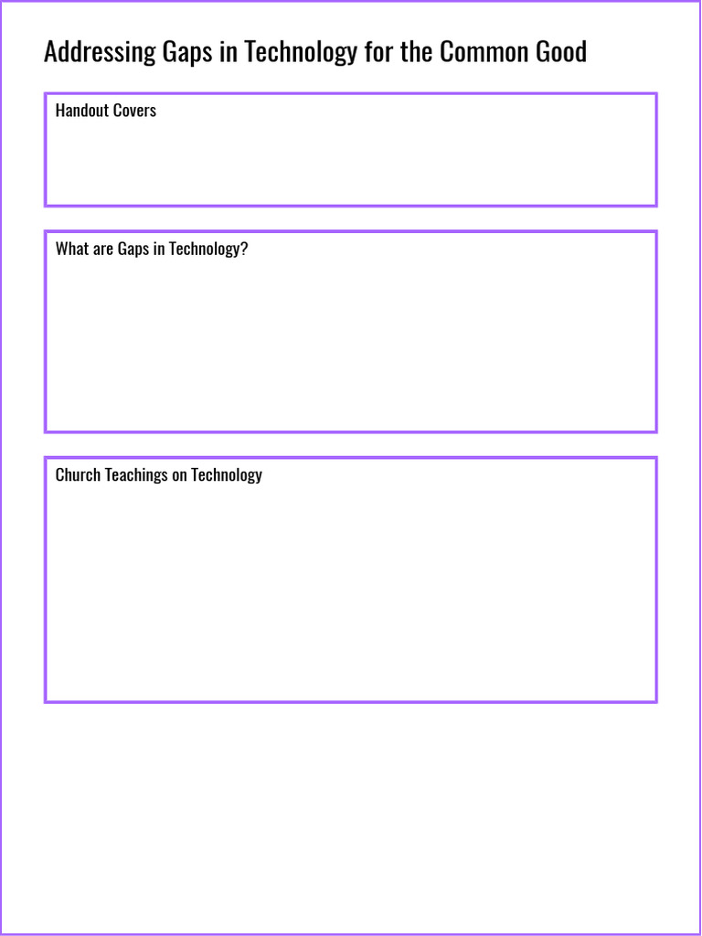 Addressing Gaps in Technology for the Common Good 16.1. Gaps in ...