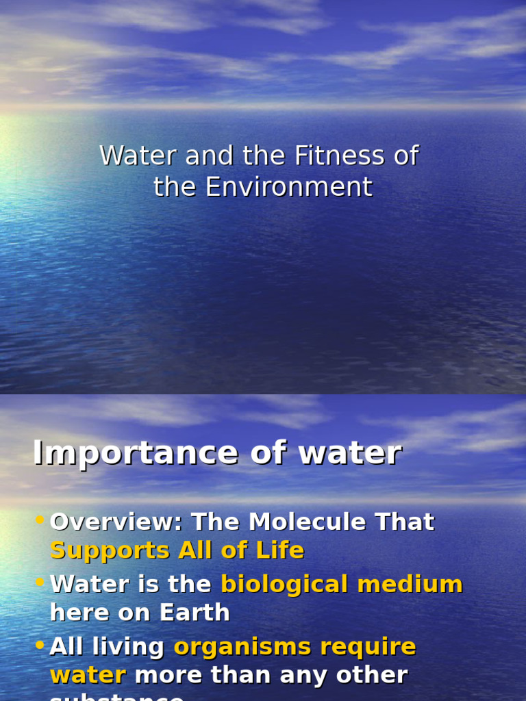Biochem-Lec2-Water | PDF | Water | Ph
