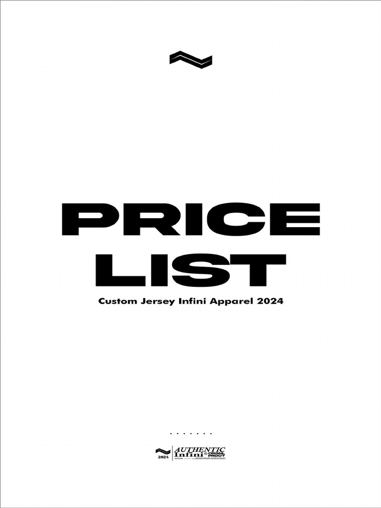 Price List Infini 2024 | PDF
