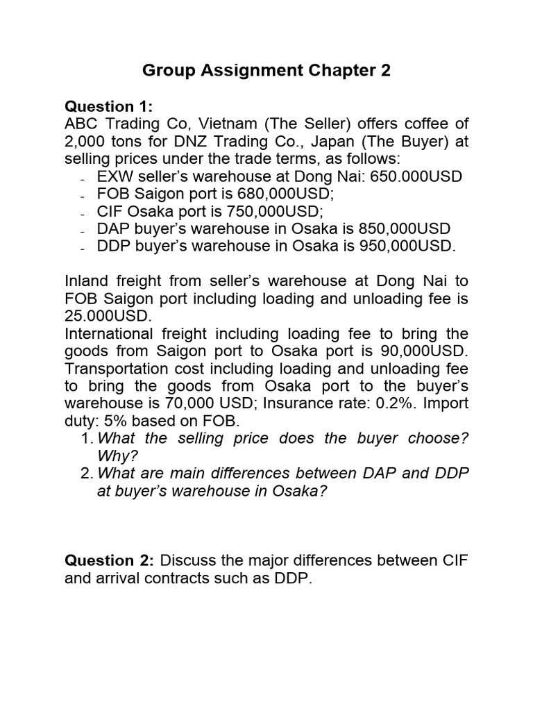 Group Assignment Chapter 2 (Pricing.2024) | PDF