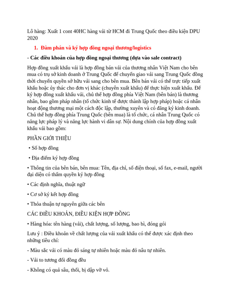 Lô Hàng Ă | PDF