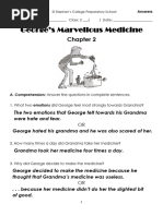 George's Marvellous Medicine Comprehension Questions | PDF