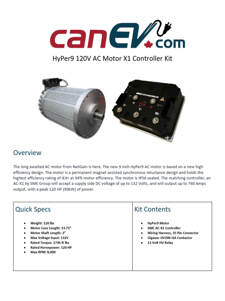 Hyper 9 Motor Controller Kit - CANEV | PDF | Technology & Engineering
