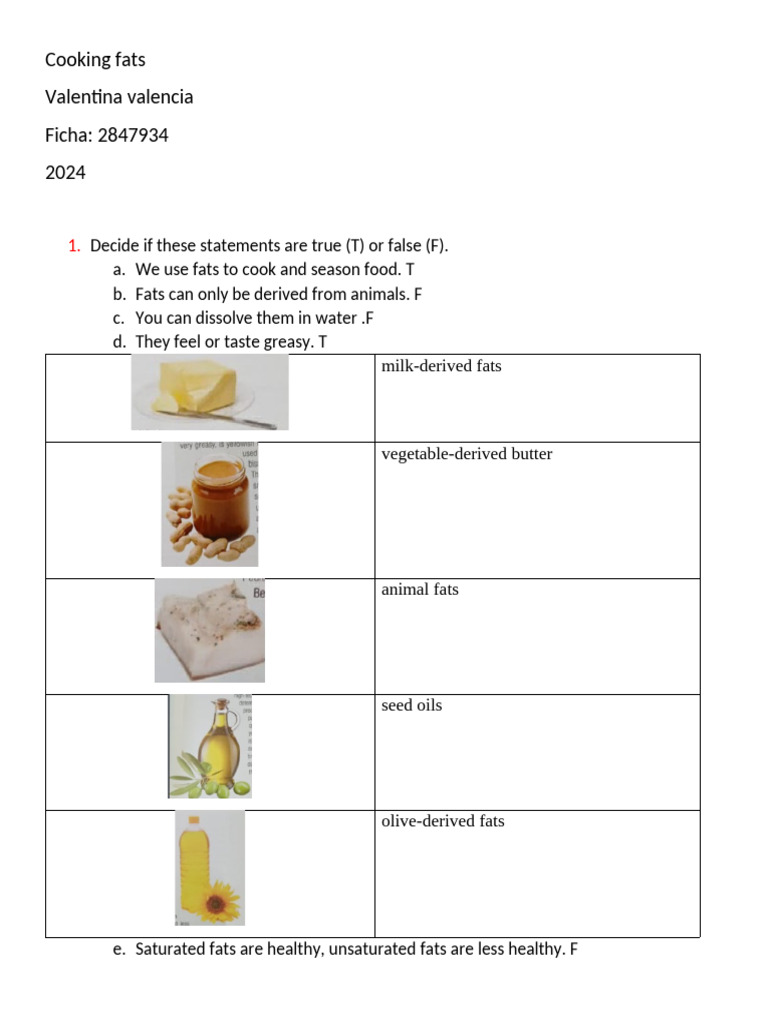 Cooking Fats | PDF | Cooking Oil | Fat