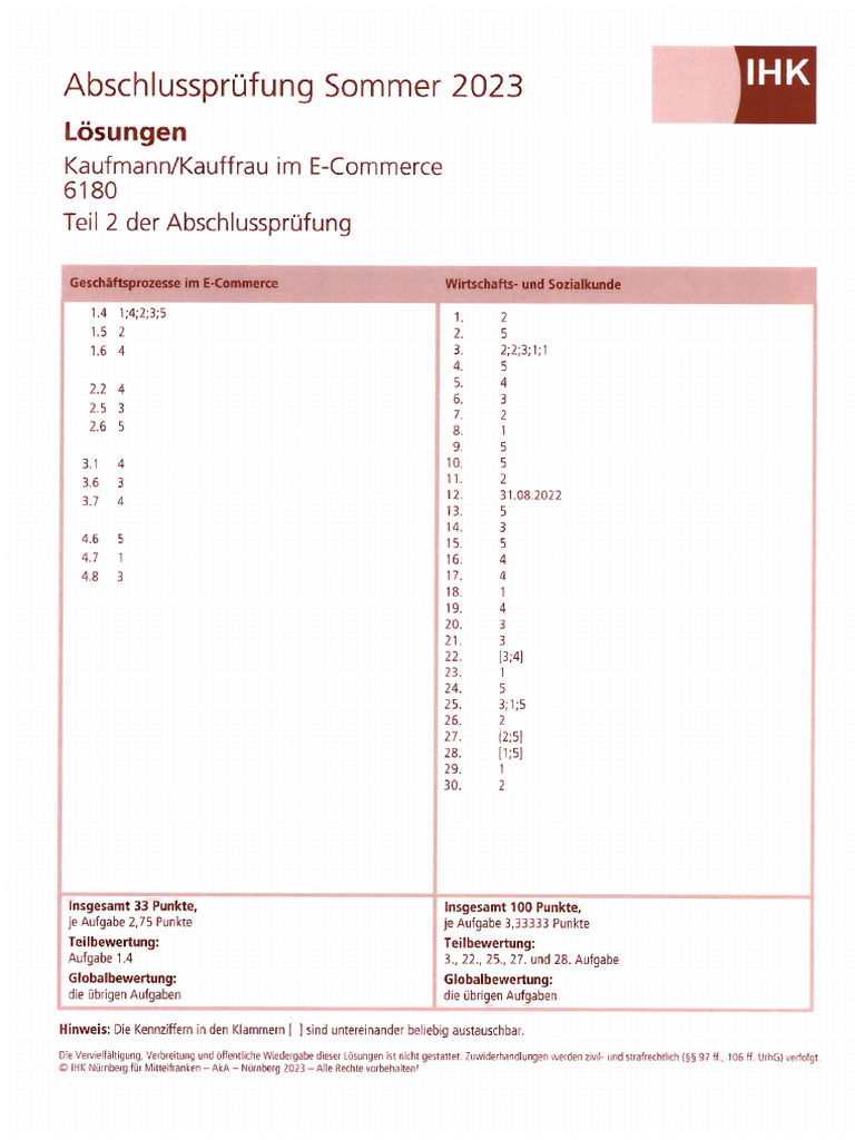 23S+EC+1 4+Geschäftsprozesse+im+E-Commerce+Lösungen | PDF