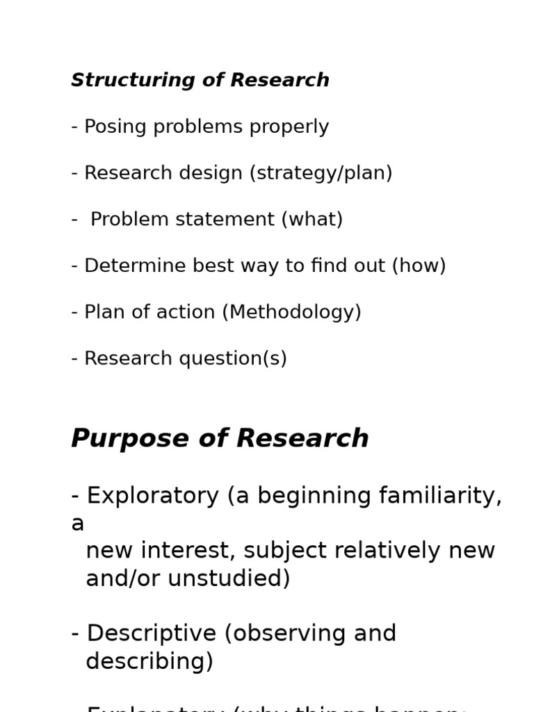 Structuring of Research | PDF