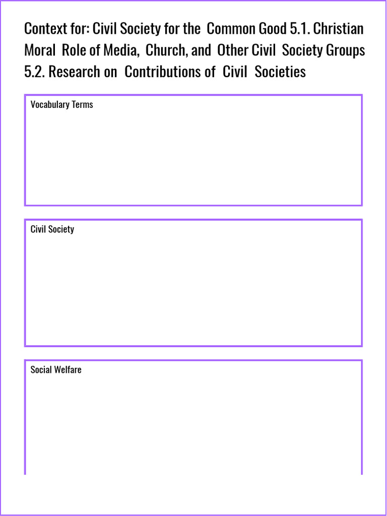 Civil Society For The Common Good 5.1. Christian Moral Role of Media ...