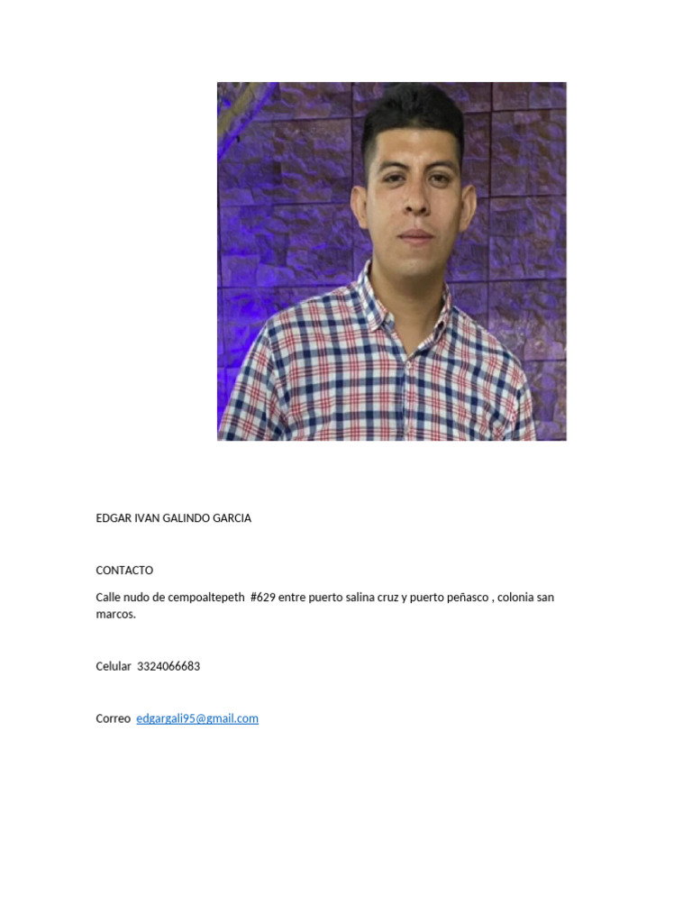 Experiencia Laboral de Iván Galindo | PDF | Crecimiento personal y ...