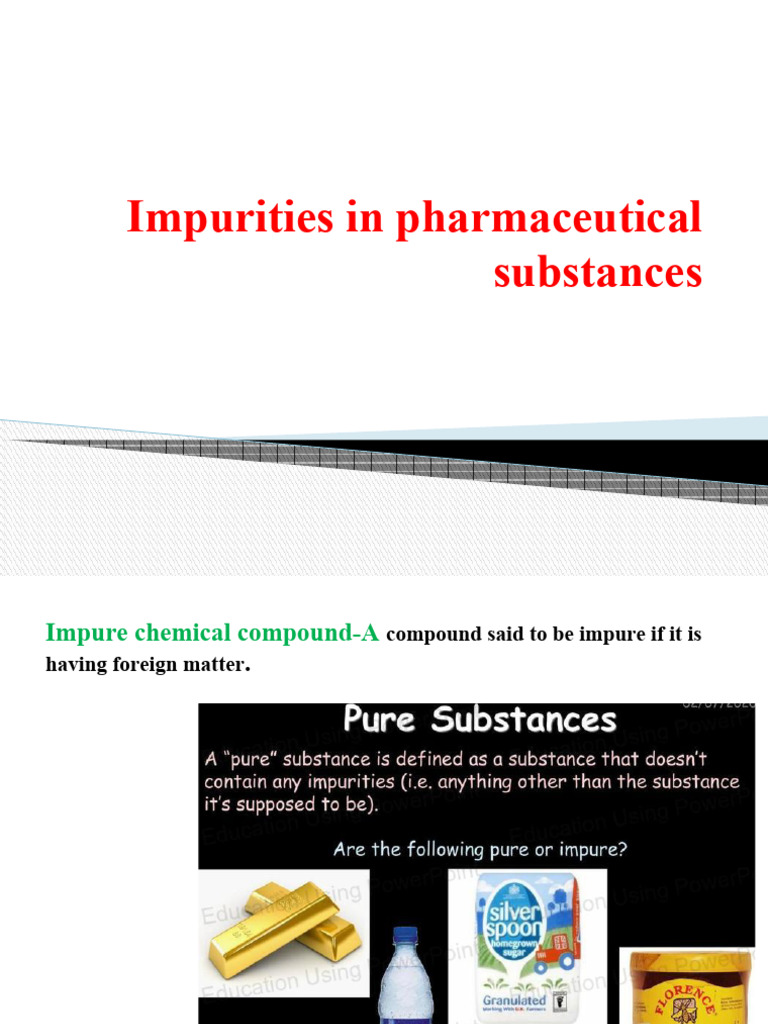Sources of Impurities in Pharmaceuticals | PDF | Magnesium | Chemical ...