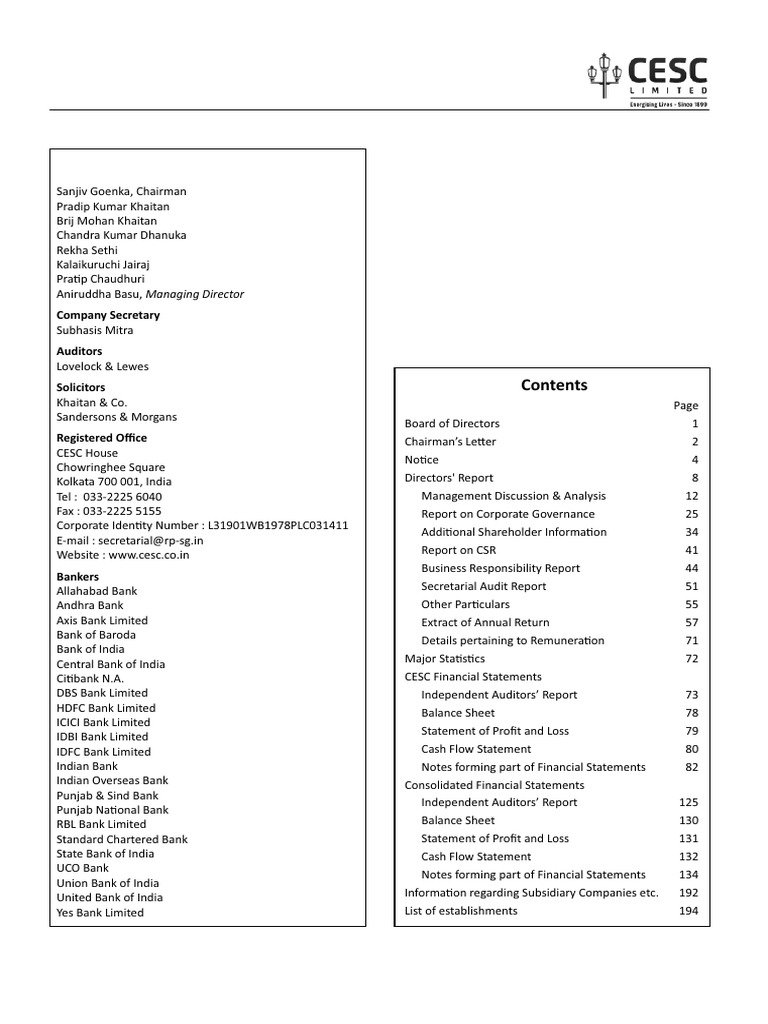 CESC Annual Report - 2016-17 | PDF | Electronic Voting | Password