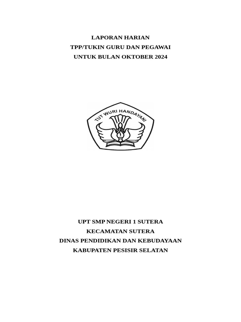 Cover Laporan Harian TPP | PDF