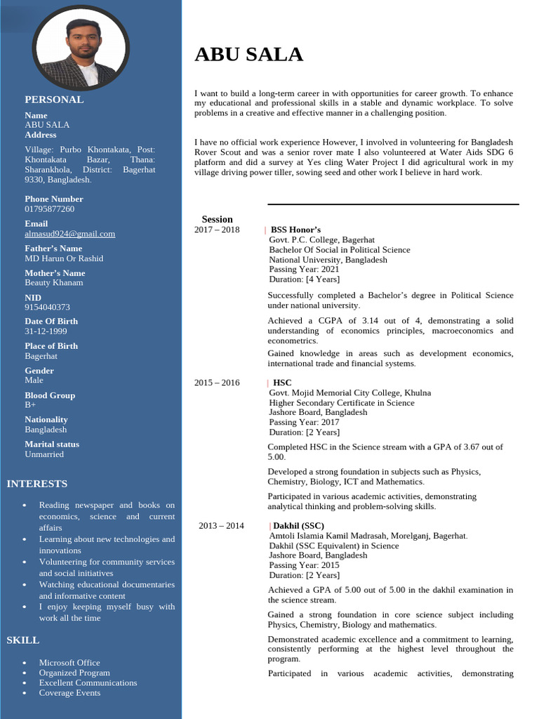 Abdullah Al Masud CV F | PDF