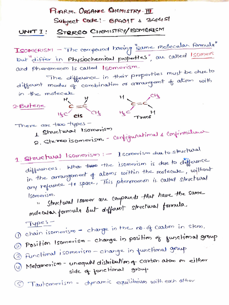 Optical Isomerism | PDF | Isomer | Chemistry