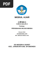 Modul Ajar IPAS Kelas IV Perubahan Wujud Benda | PDF