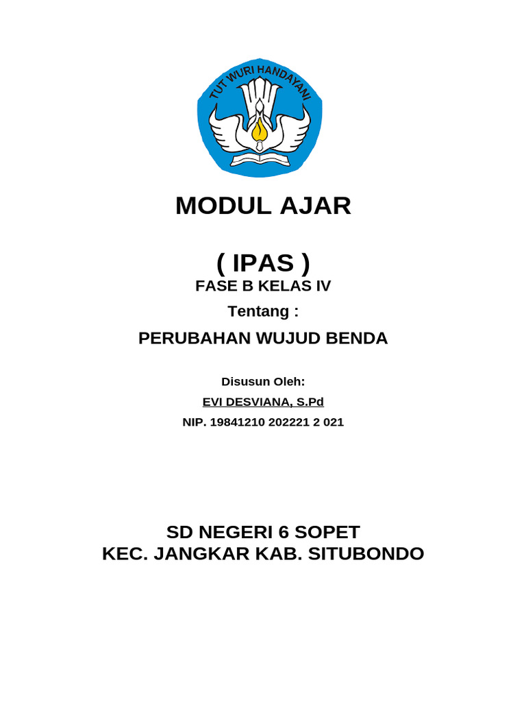 Modul Ajar Kls 4 IPAS - Evi | PDF